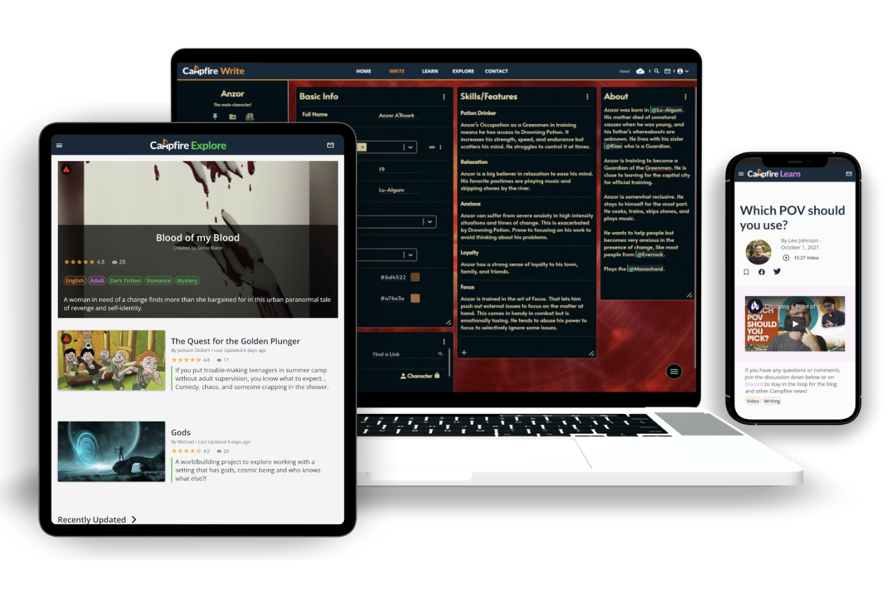 Modules and Pricing | Campfire for Authors